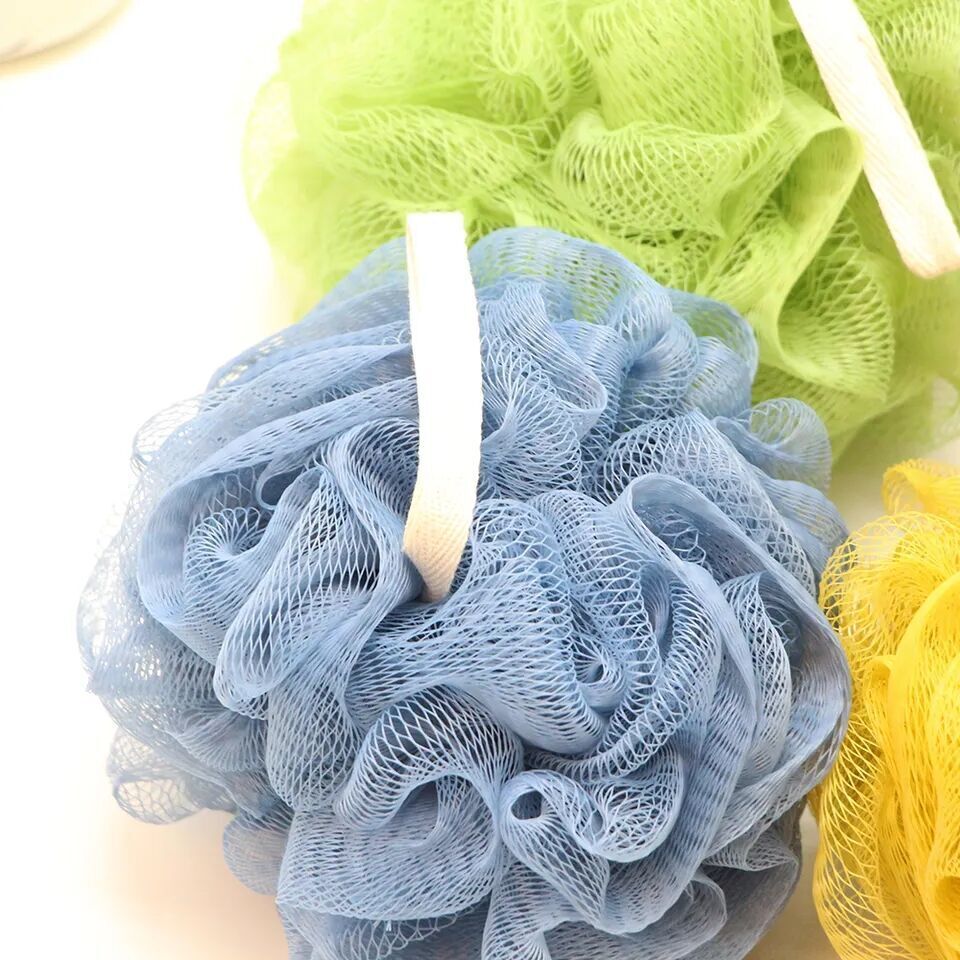 Buy Wholesale China 4 Color Mesh Pouf Bath Luffa Sponge Body Scrubber ...