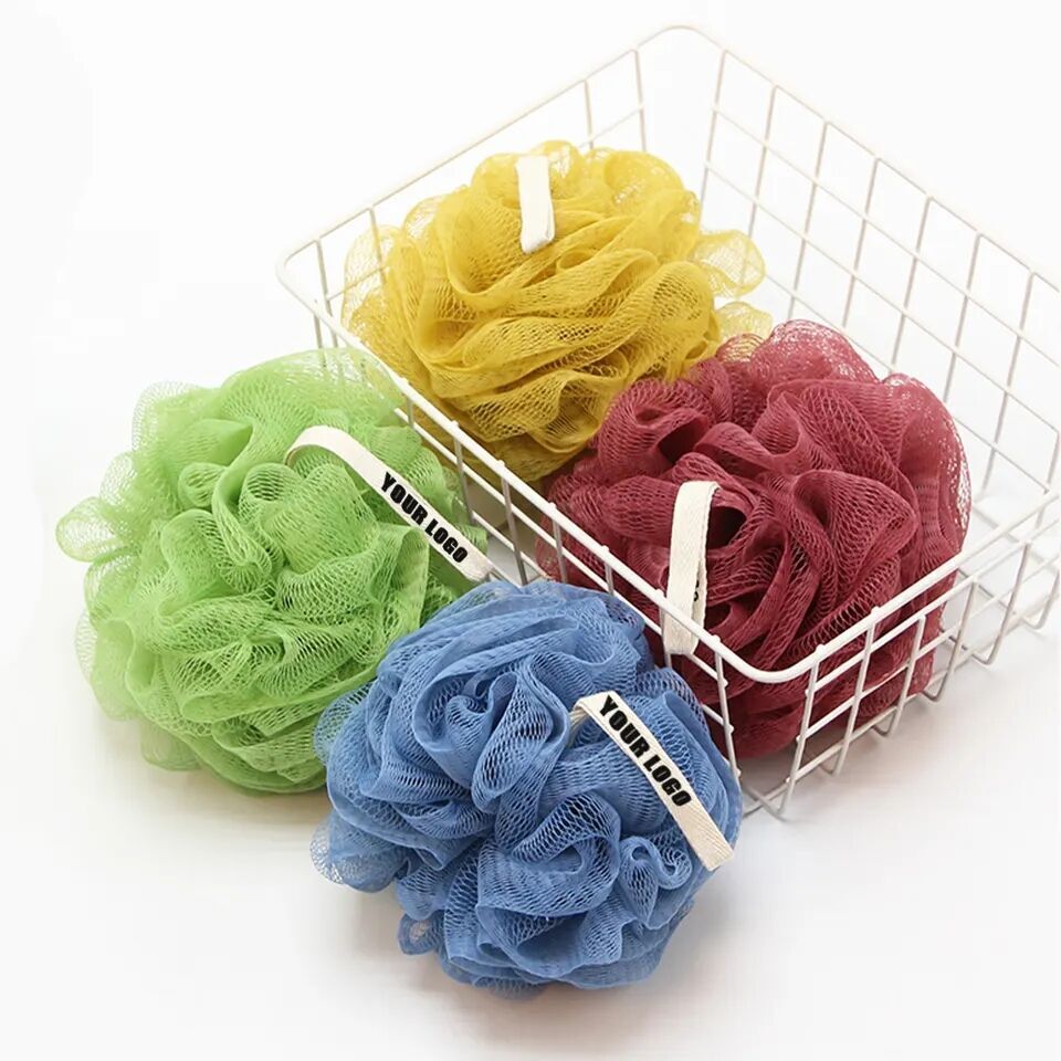 Buy Wholesale China 4 Color Mesh Pouf Bath Luffa Sponge Body Scrubber ...