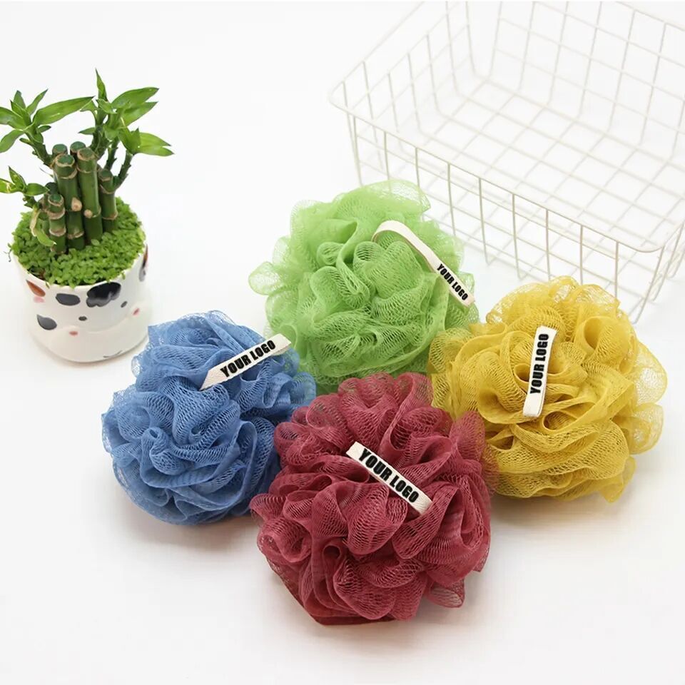 Buy Wholesale China 4 Color Mesh Pouf Bath Luffa Sponge Body Scrubber ...