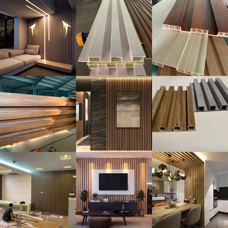 Interior Pvc Wall Panel 3d Fluted Wpc Wall Panel Waterproof Wpc Wall Panel For Indoor Decoration ...