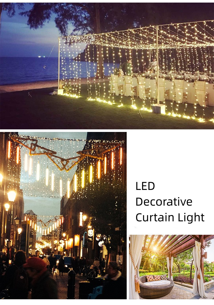 Window String Star Curtain Fairy Lights Led Light Curtain For Stage Backdrop Wedding Party ...