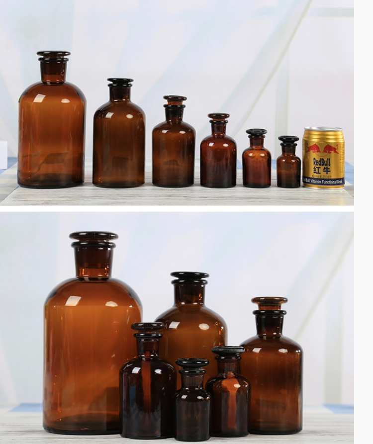 Apothecary 30ml 60ml 125ml 250ml Amber Glass Laboratory Pharmacy ...
