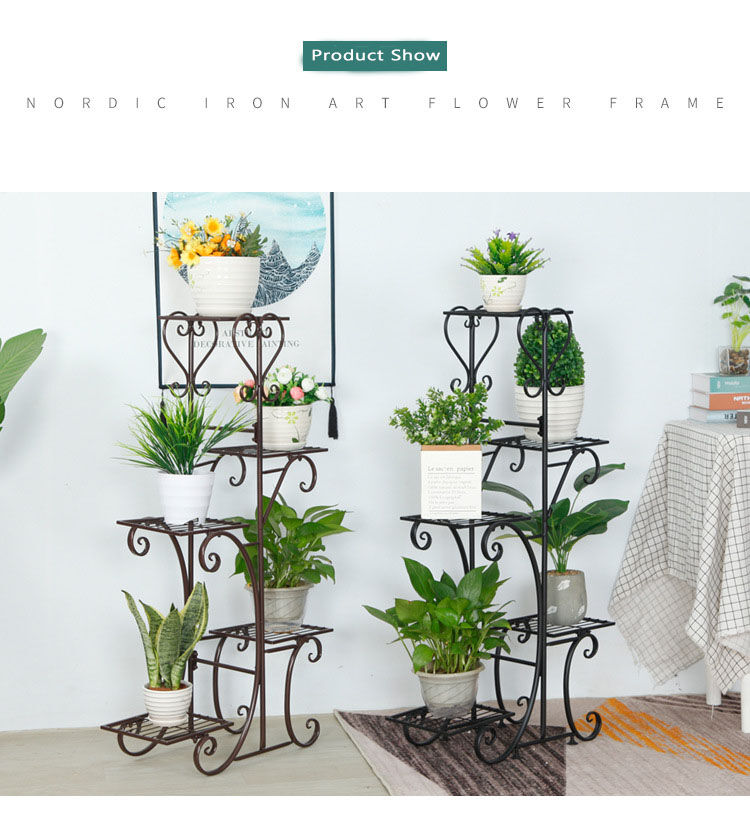 European Style Garden Stand & Flower Pot Plant Holder Display Rack, 5 ...