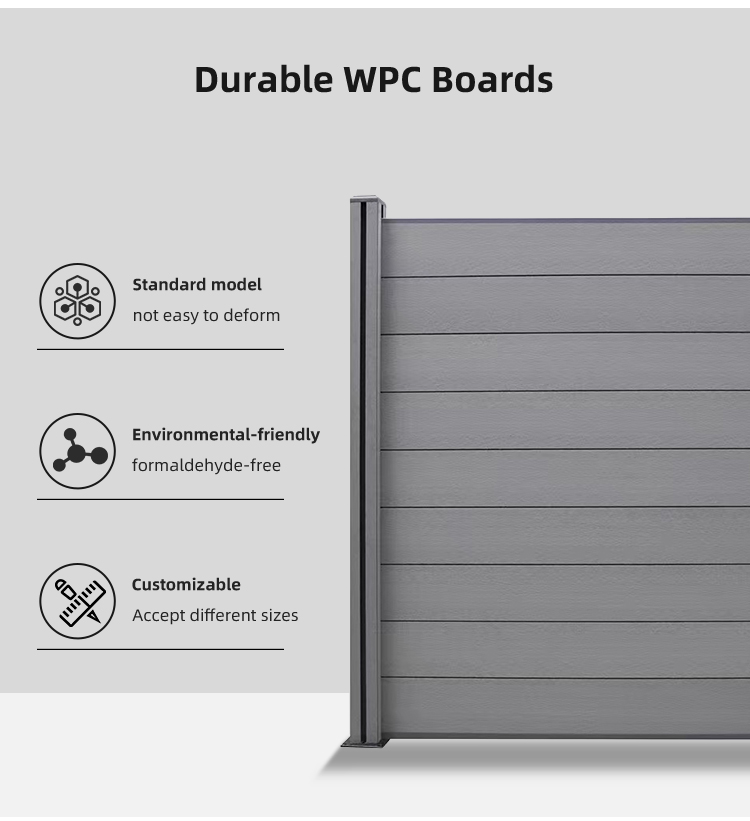 Modern Building Composite Wpc Wood Plastic Compound Zaun Garden Fence ...