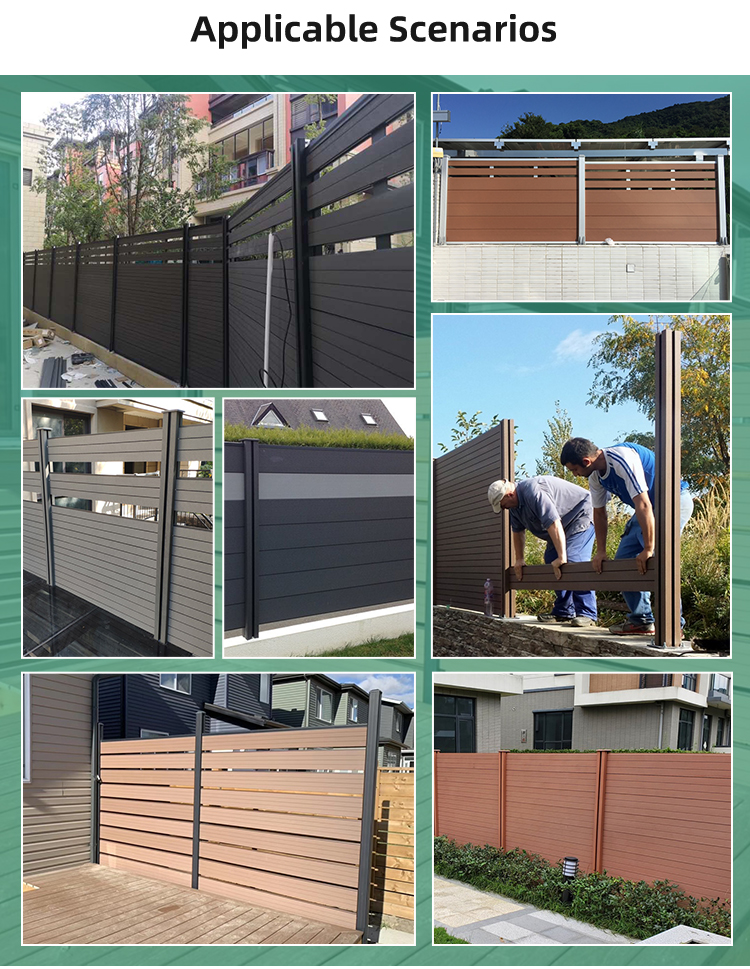 Modern Building Composite Wpc Wood Plastic Compound Zaun Garden Fence ...
