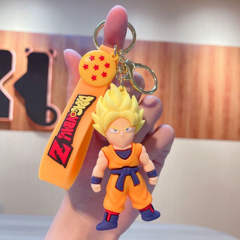 Wholesale Dragon Ball Keychain Rubber Key Chains Cartoon 3d Pvc Anime ...