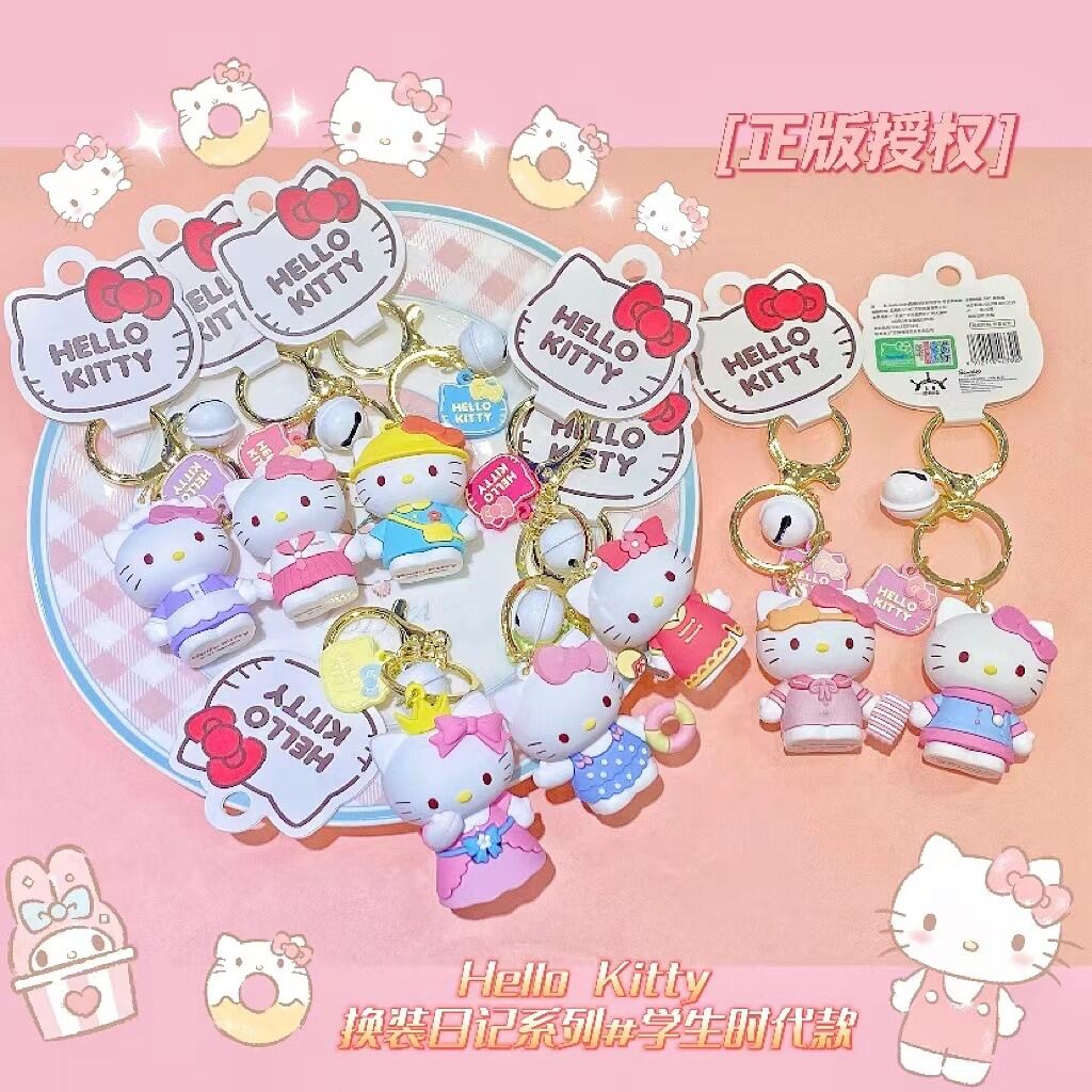 Buy Wholesale China Sanrioed Kawaii Cartoon 3d Hello Kitty Keychain ...