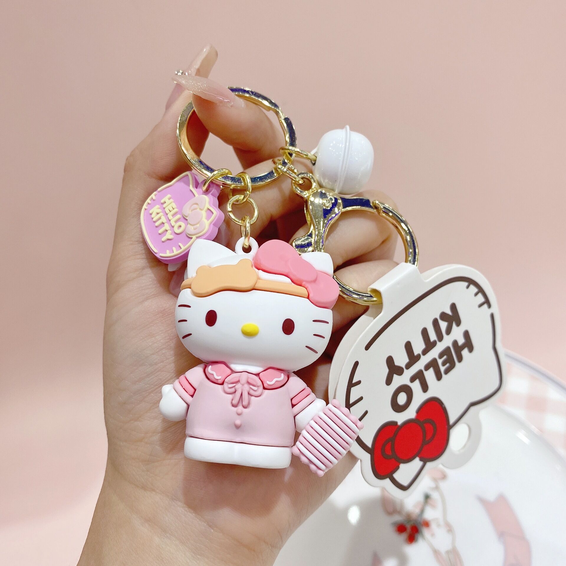 Buy Wholesale China Sanrioed Kawaii Cartoon 3d Hello Kitty Keychain ...