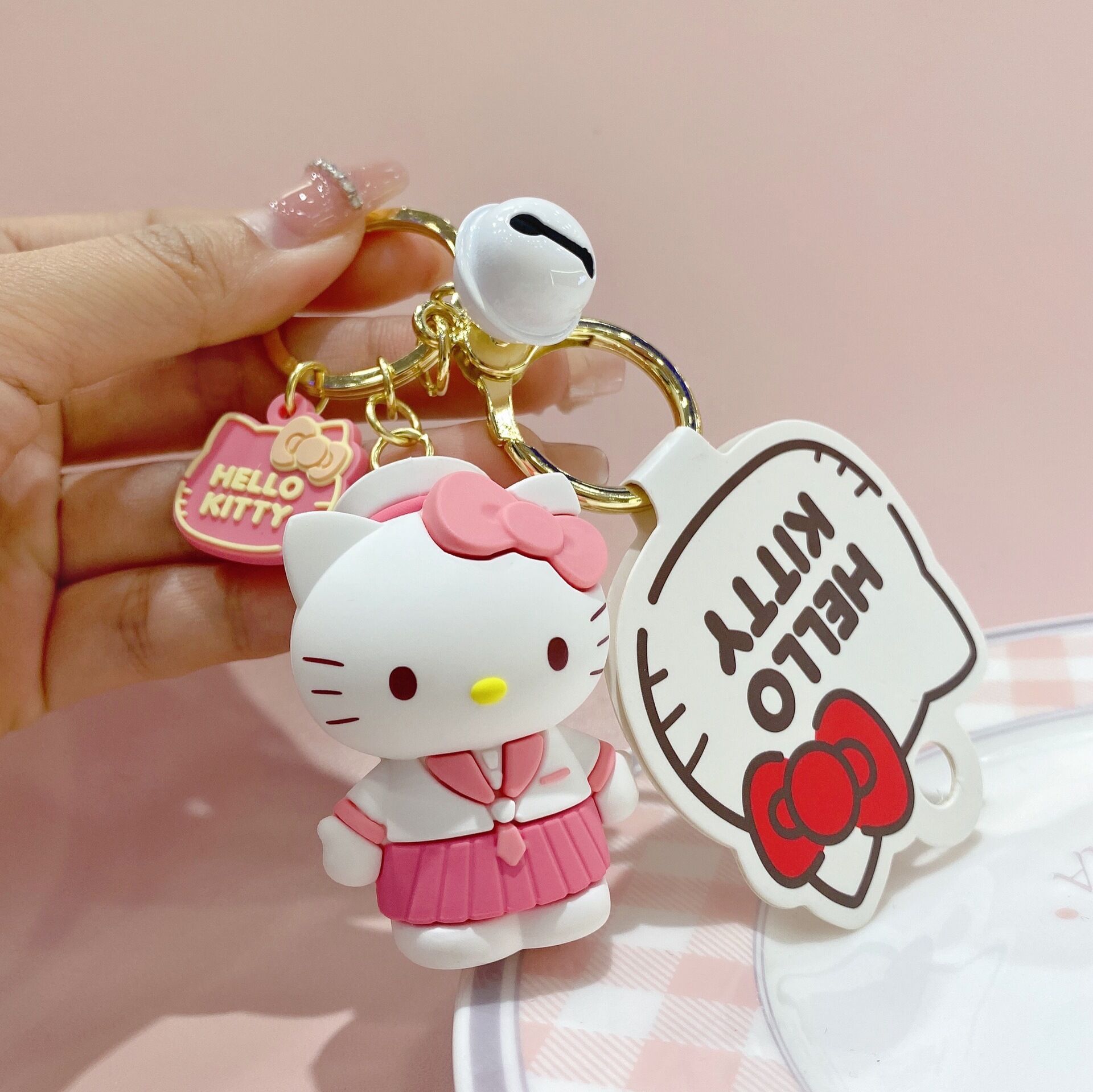 Buy Wholesale China Sanrioed Kawaii Cartoon 3d Hello Kitty Keychain ...