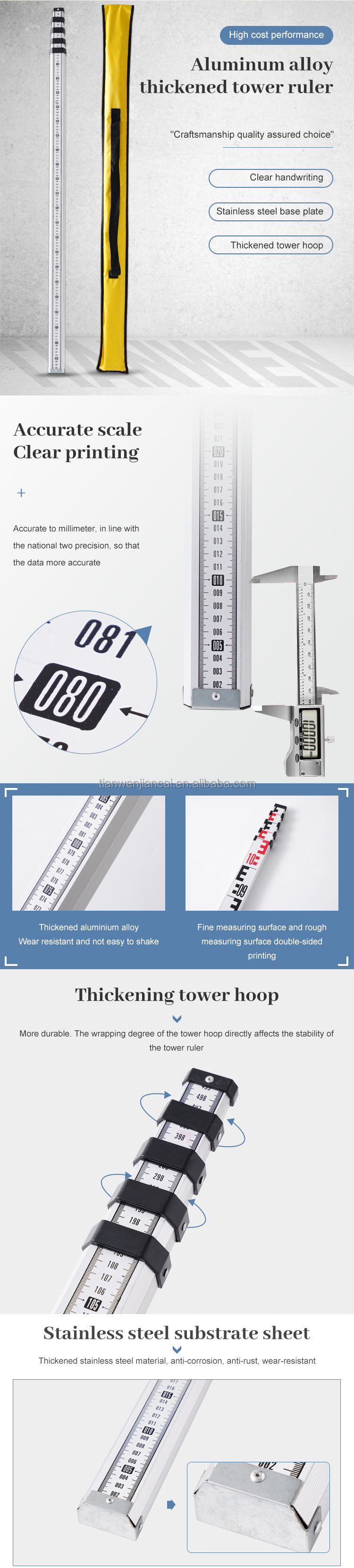 Bulk Buy China Wholesale Best Selling Aluminum Alloy Tower Ruler Of ...