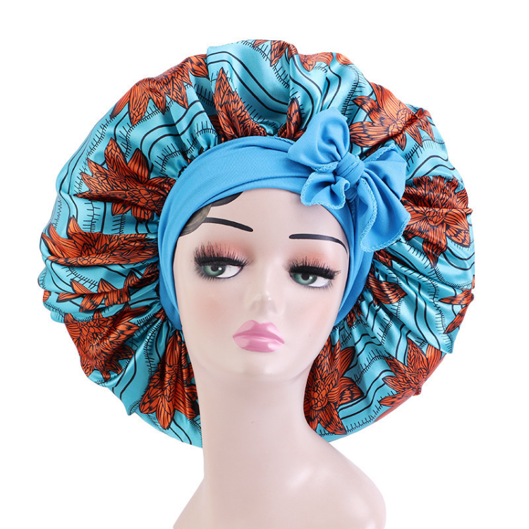 Wholesale Women Long Hair Sleeping Cap Satin Bonnet Big Double Layer ...