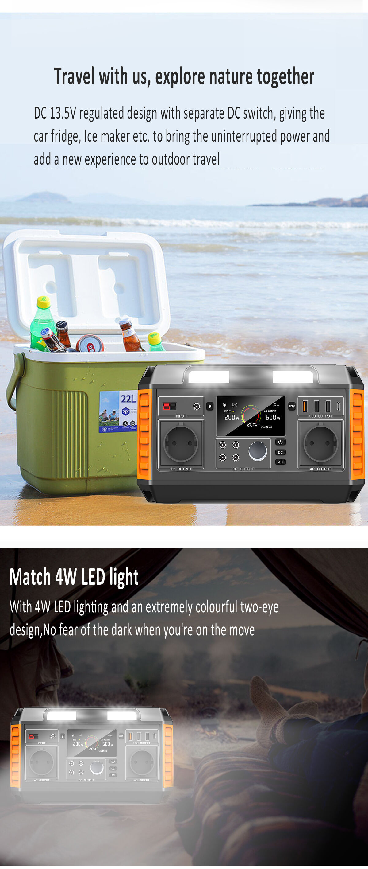 Buy Wholesale China 2023 Multifunctional Portable Solar Power Station 600w Emergency Solar ...