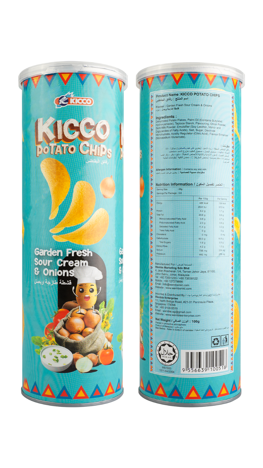 Trendy Kicco Potato Chips Canned Puffed Food Snack Classic Original ...