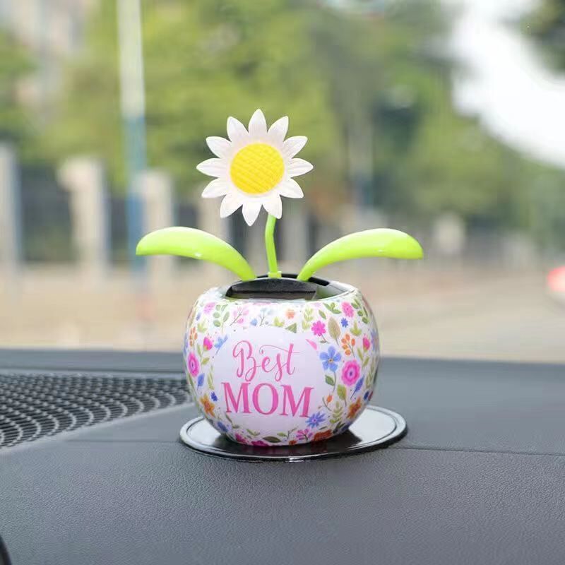 Car Ornament Decoration Sunflower Solar Powered Swing Dancing Flower ...