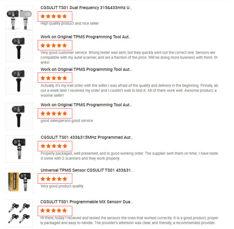 Cgsulit Ts01 Tpms Sensor Universal Support Replace 2500+ Original Car ...