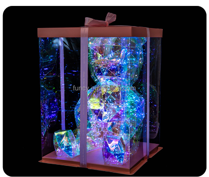 Factory Wholesale Crystal Diamond Colorful Holographic Foil Led Glowing ...