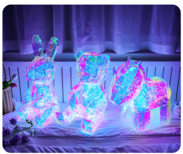 Factory Wholesale Crystal Diamond Colorful Holographic Foil Led Glowing ...