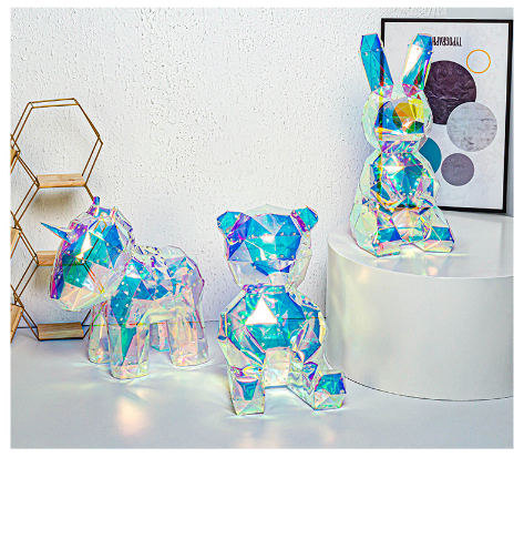 Factory Wholesale Crystal Diamond Colorful Holographic Foil Led Glowing ...