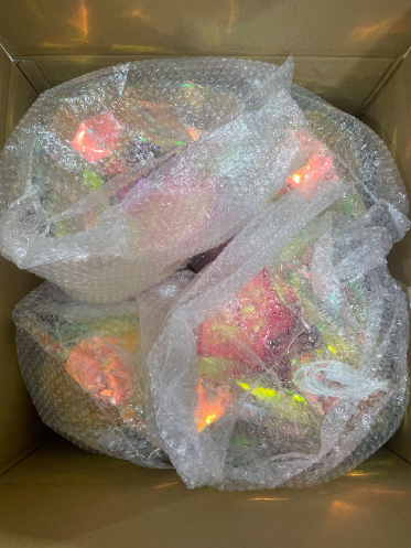 Factory Wholesale Crystal Diamond Colorful Holographic Foil Led Glowing ...