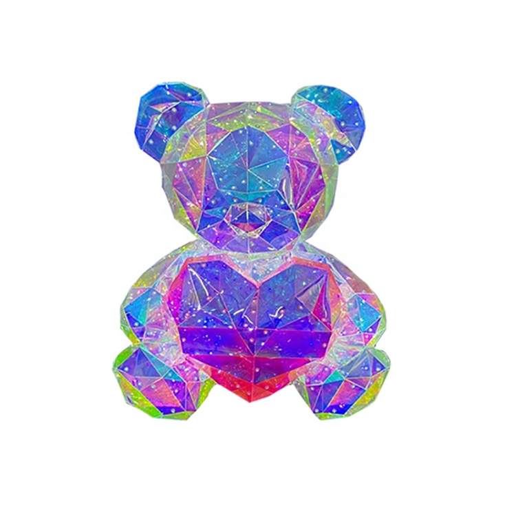 Factory Wholesale Crystal Diamond Colorful Holographic Foil Led Glowing ...