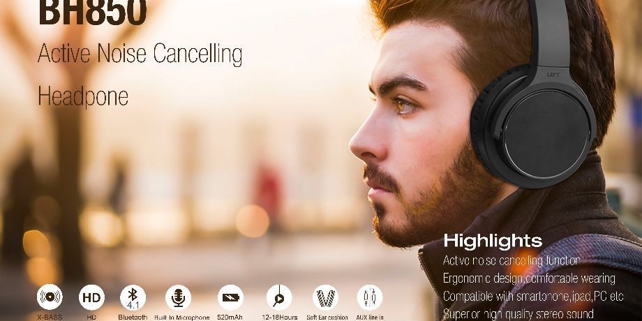 Bulk Buy China Wholesale Oem Active Noise Cancelling Over Head Headphone Anc Headset $29.99 from ...