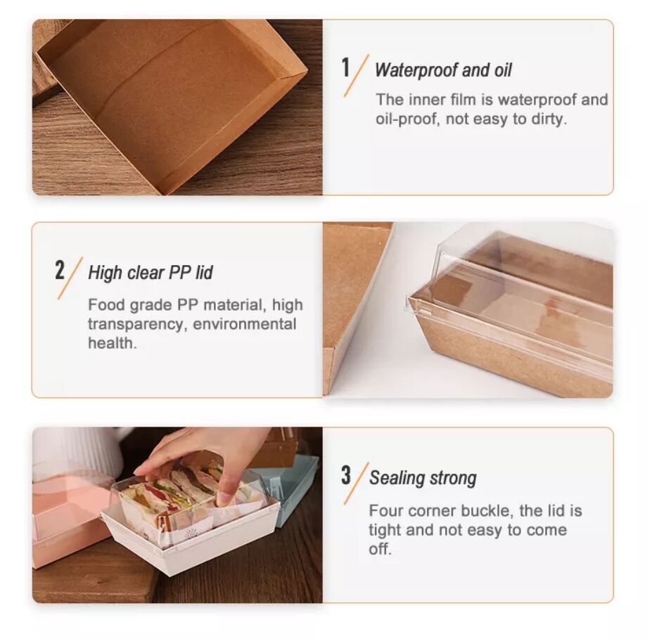 Biodegradable Wooden Bread Pastry Takeaway Food Container Swiss Roll ...