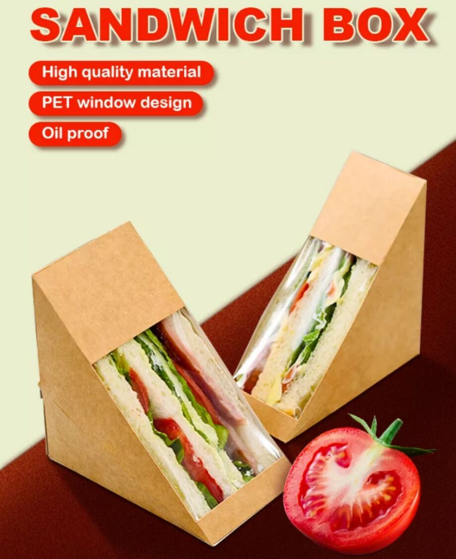Wholesale Sandwich Packing Kraft White Paper Lunch Box Custom Food ...