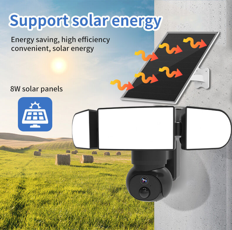 Ubox Solar Garden Light Cctv Camera Pir Motion Tracking With Floodlight ...