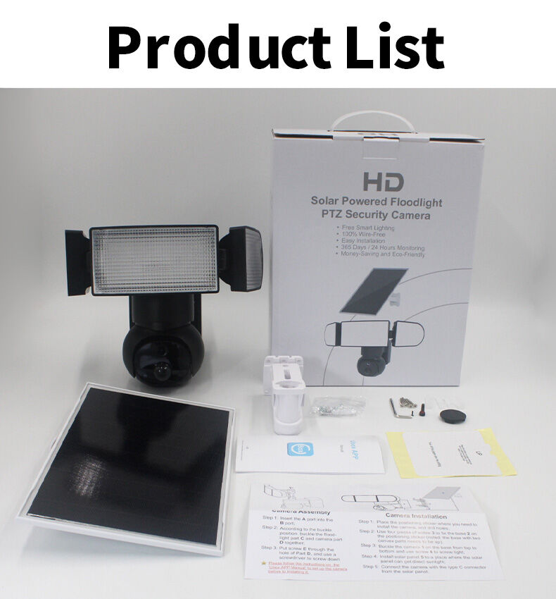 Ubox Solar Garden Light Cctv Camera Pir Motion Tracking With Floodlight ...