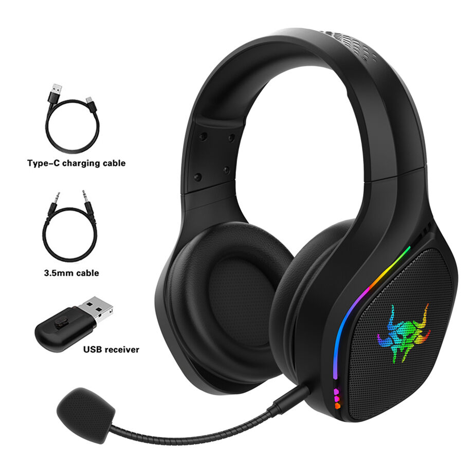 Buy Wholesale China New Wireless Gaming Headset Rgb 2.4g Wireless Gamer ...