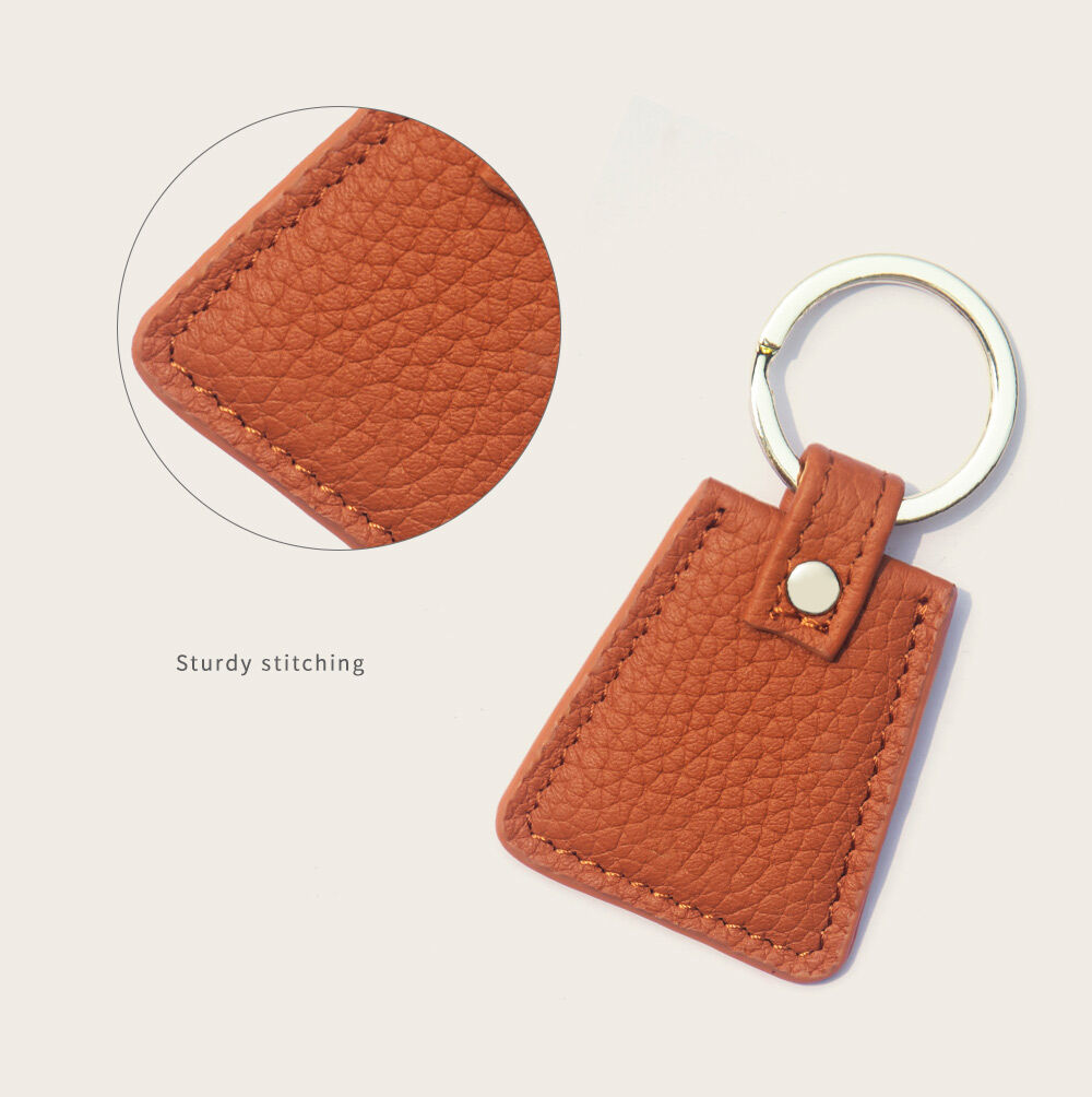 Buy Wholesale China Luxury Custom Logo Genuine Leather Keychain ...