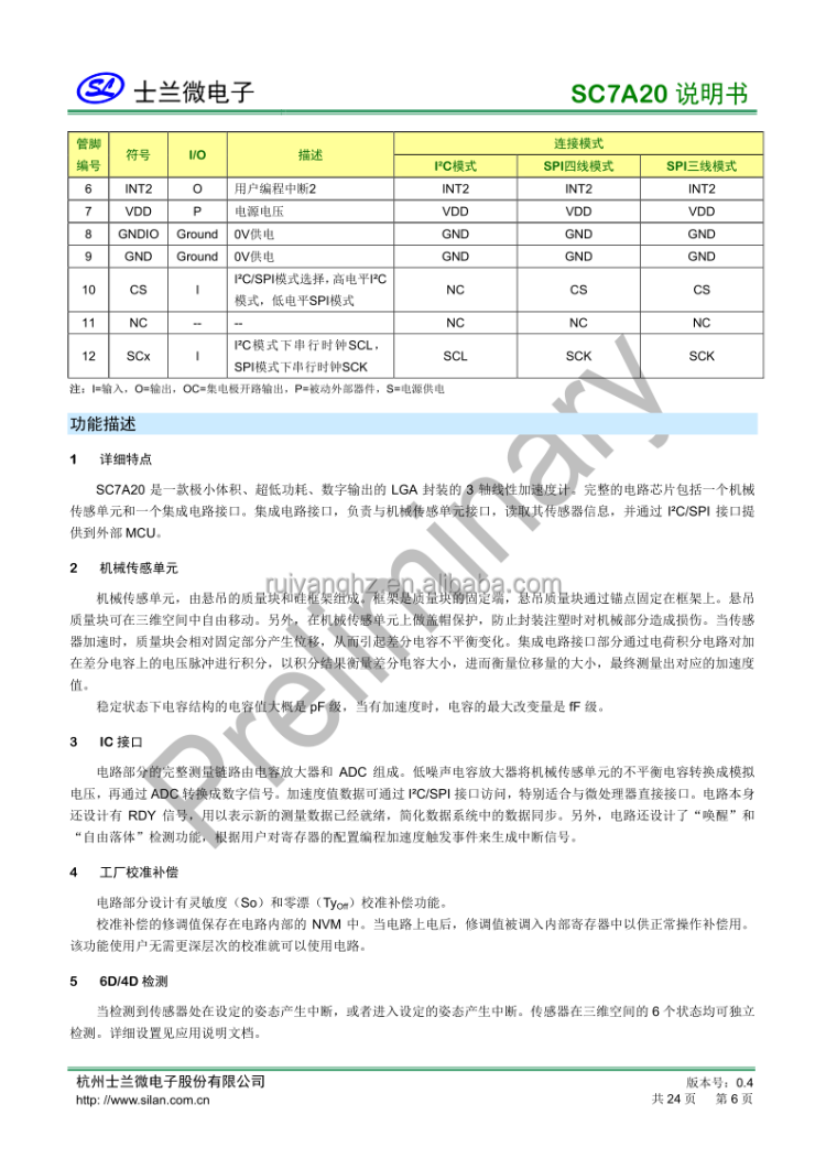 Buy China Wholesale Sc7a20 Original Integrated Circuit Digital Triaxial ...