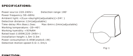 Mini Pir Motion Detector Infrared Sensor Ac 110 To 240v Outdoor ...