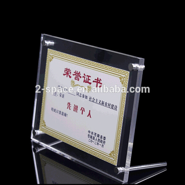 Acrylic Panel Wooden Table Name Card Display Menu Sign Holder Stand ...