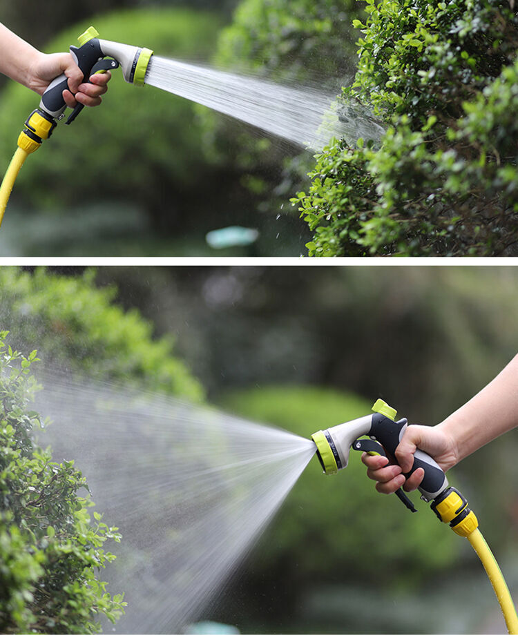 Two-color Expandable Plastic,front Trigger 9-pattern Water Spray Nozzle ...