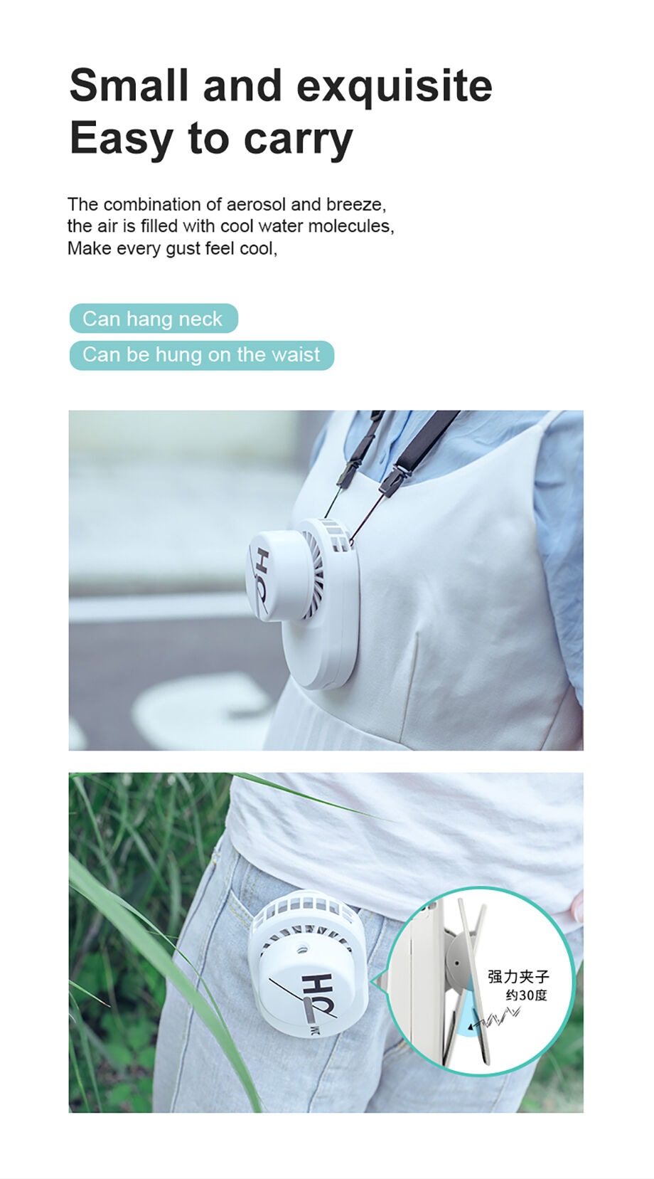 Buy Wholesale China Usb Portable Waist Clip Fan Neck Hanging Air ...