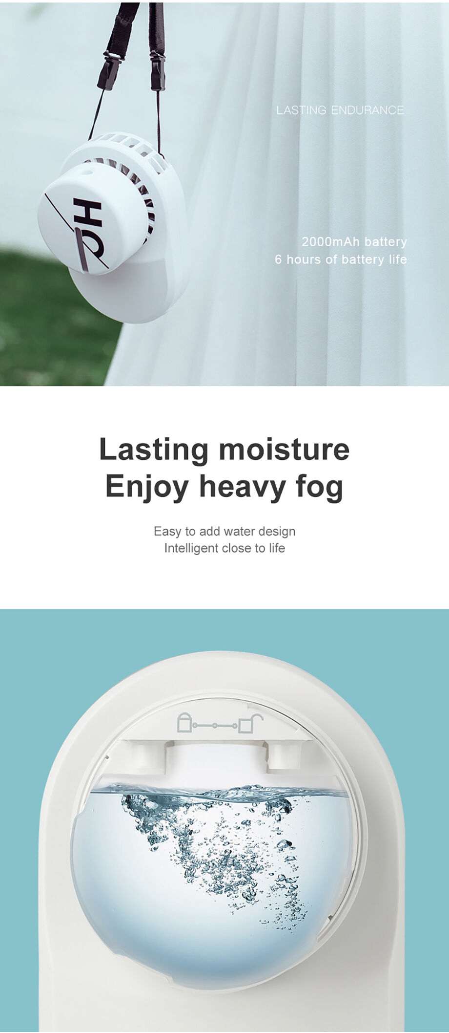 Buy Wholesale China Usb Portable Waist Clip Fan Neck Hanging Air ...