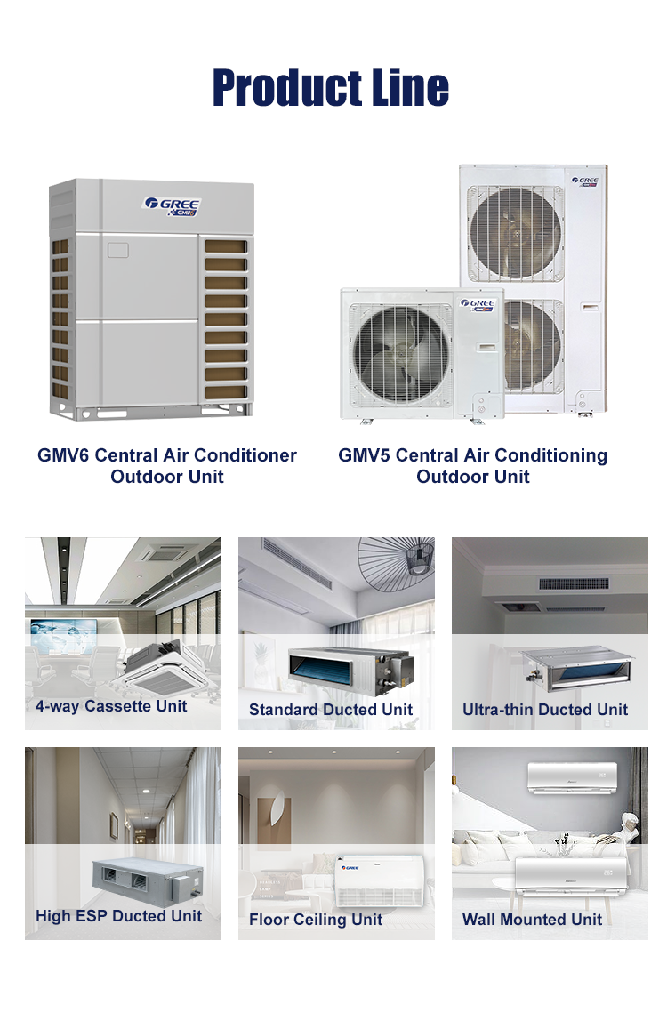 Gree 2 Ton Ducted Ceiling Mounted Vrv Vrf Inverter Ac Central Air ...