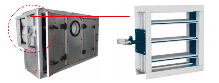 Hvac Ventilation Aluminum Opposed Blade Air Volume Control Damper For ...