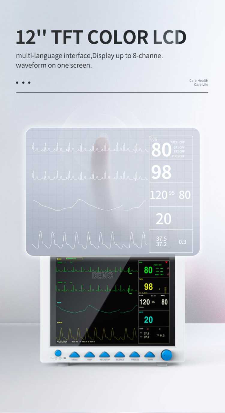 Contec Cms7000 Hospital Ambulance Multi Parameter Patient Monitor ...