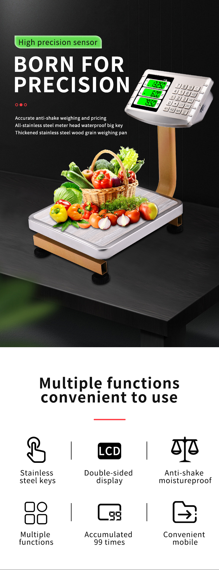 High Quality 150kg Digital Weighing Scales Balance Price Scale ...