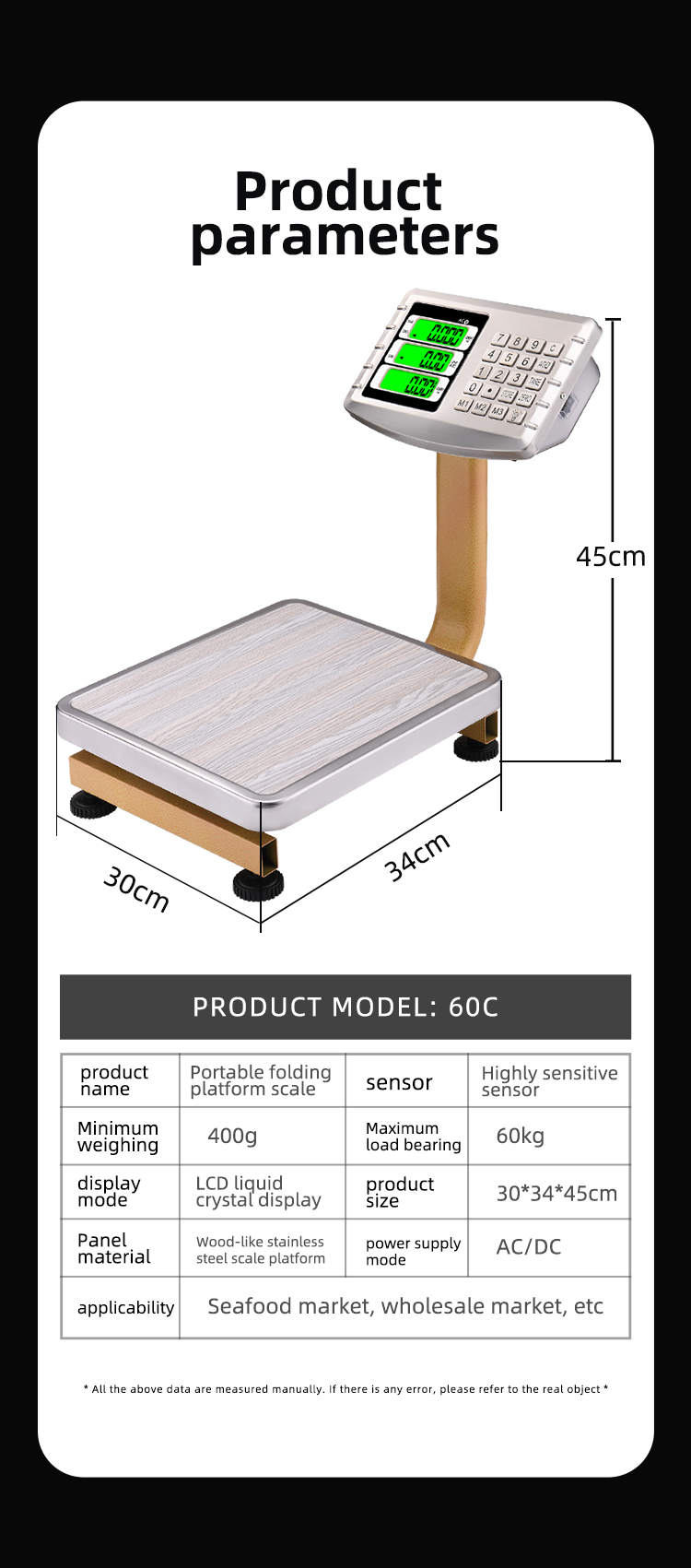 High Quality 150kg Digital Weighing Scales Balance Price Scale ...