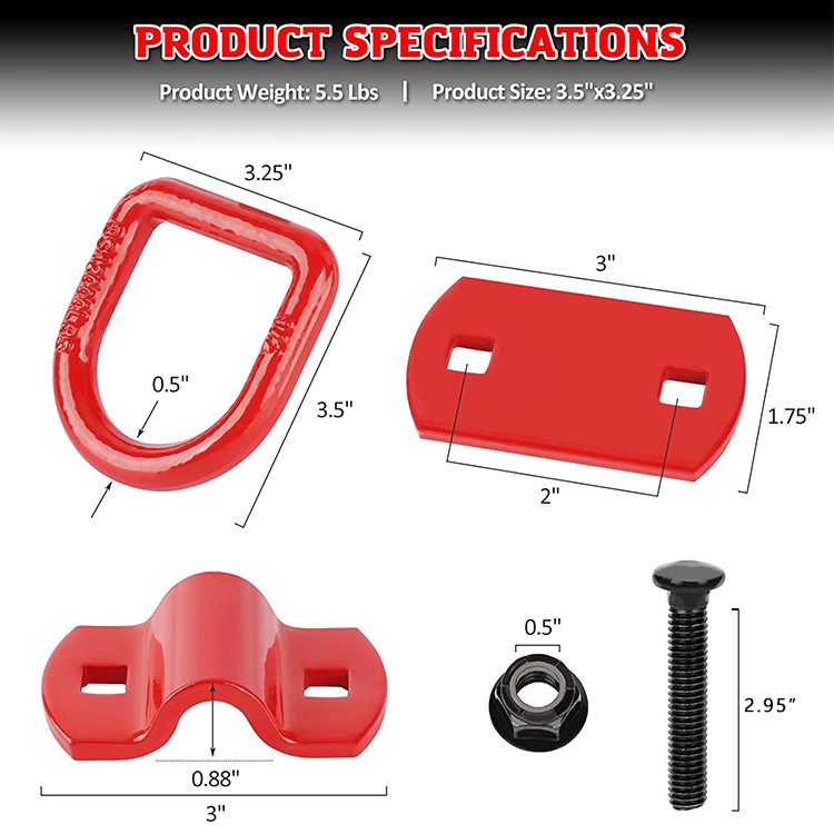 Hot Sales 1/2 Inch Anchor D Ring Bolt D Ring Tie Down D Ring Max ...