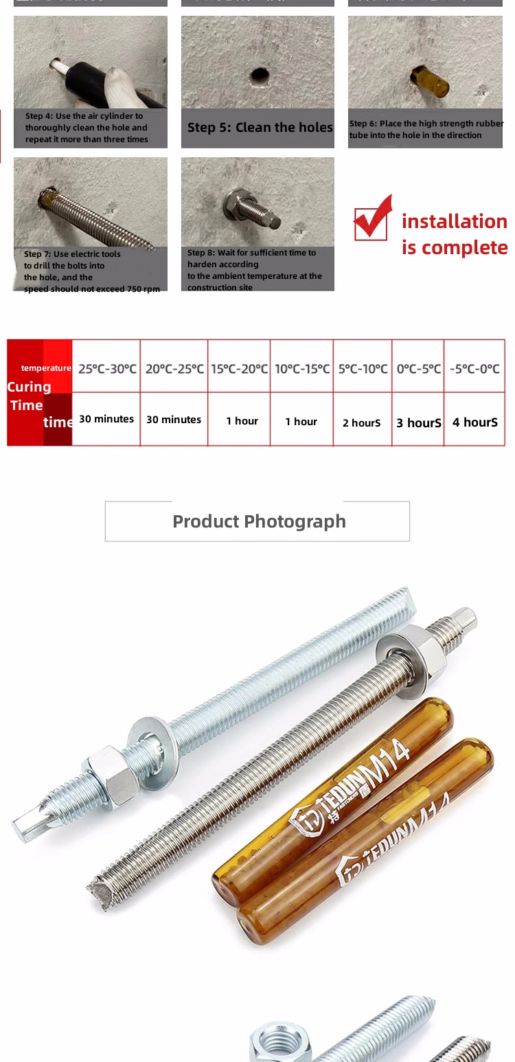 China Supplier On Selling Galvanized Chemical Tube Anchor Bolt 16 20 24 Stainless Carbon Steel ...