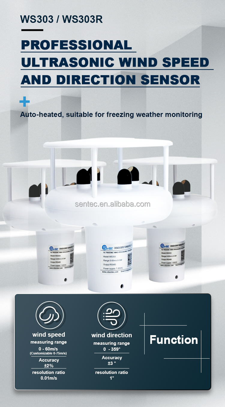 Buy Wholesale China Ultrasonic High Accuracy Wind Speed Wind Direction ...