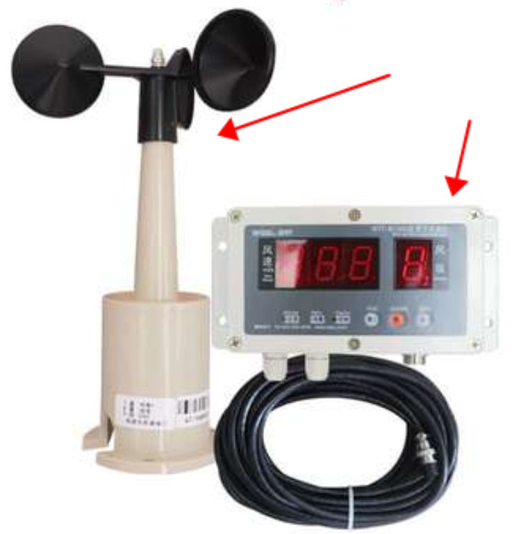 Digital Anemometer Wtf-b (100) Wind Side Speed Meter Alarm Tower Crane ...