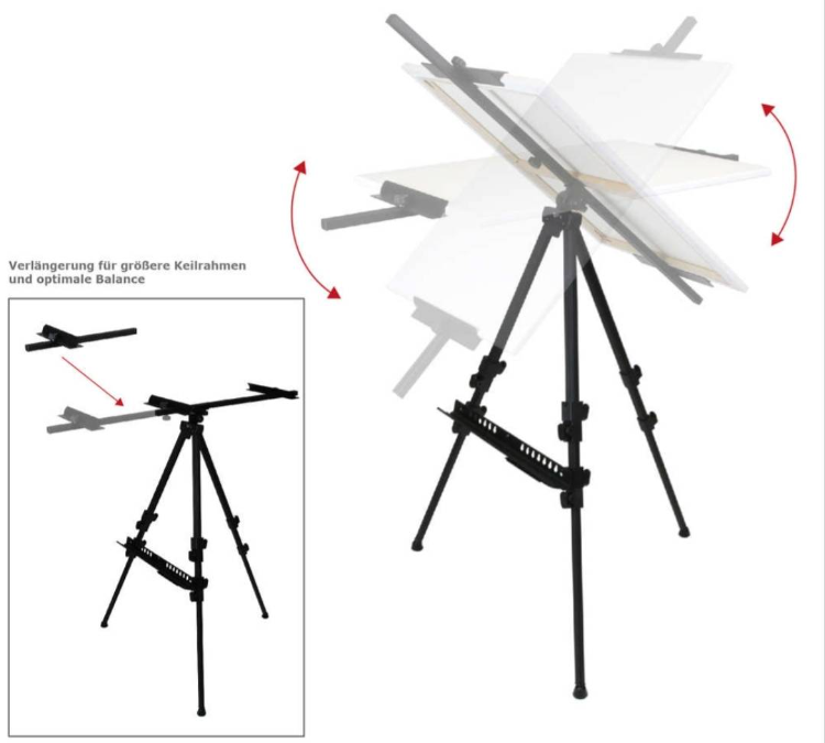 Xinyi Art High Quality Adjustable Height Floor Display Easel Stand ...