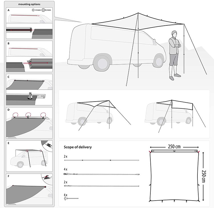 Buy China Wholesale Car Sunshade Tent,motor Tarp Awning For Camper Van ...