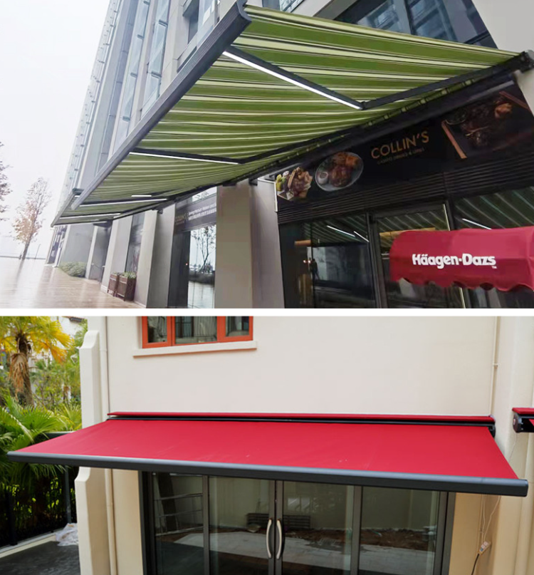 Oem Outdoor Retractable Awning Canopy Full Cassette Motorized Awning ...