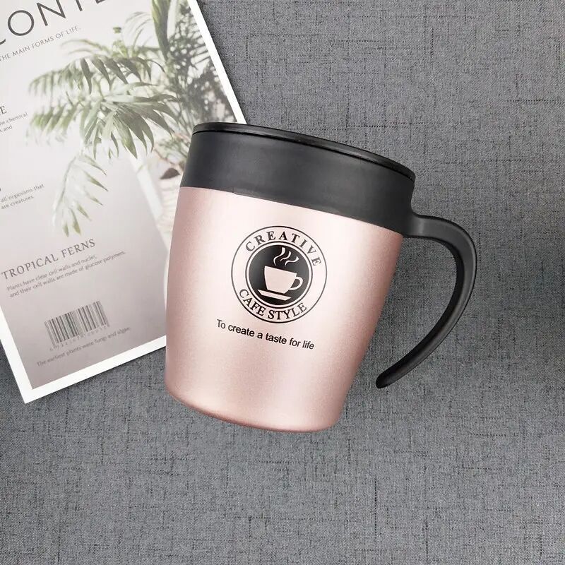 350ml 304 Stainless Steel Thermos Mugs With Handle, Double Wall Vcauum ...